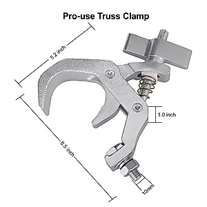 Pro Truss Clamp 1.57-2.36 Inch, 4 Pack Olaalite Stage Lighting Clamps Heavy Duty 330lb, Perfect Fit for Tube OD 40-60mm, Premium Pro Truss Clamp for Moving Head Stage lighting Fixtures