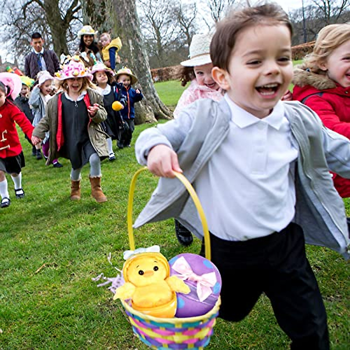 Skylety 4 Packs Easter Egg Stuffed Animals 6 Inch Easter Eggs Filled with Llama Unicorn Chick Rabbit Plush Inside for Easter Basket Stuffers Presents Exchange Party Favors Gifts