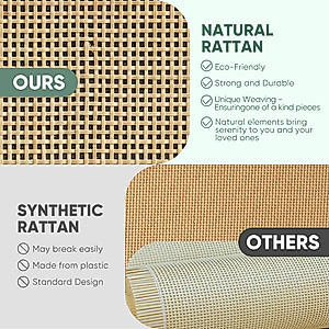 Yechen Natural Rattan Shoe Cabinet, 5-Tier Shoe Rack Storage Organizer with Doors, Metal Legs, Entryway Shoe Cabinet for Modern Heels, Boots, Entrance Hallway (1 Piece, Natural)