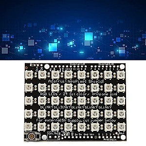 Color Light Development Board, PCB Material WS2812B 5050 RGB LED Integrated Driver Full Color 800Kbps Transmission Speed for Hotel