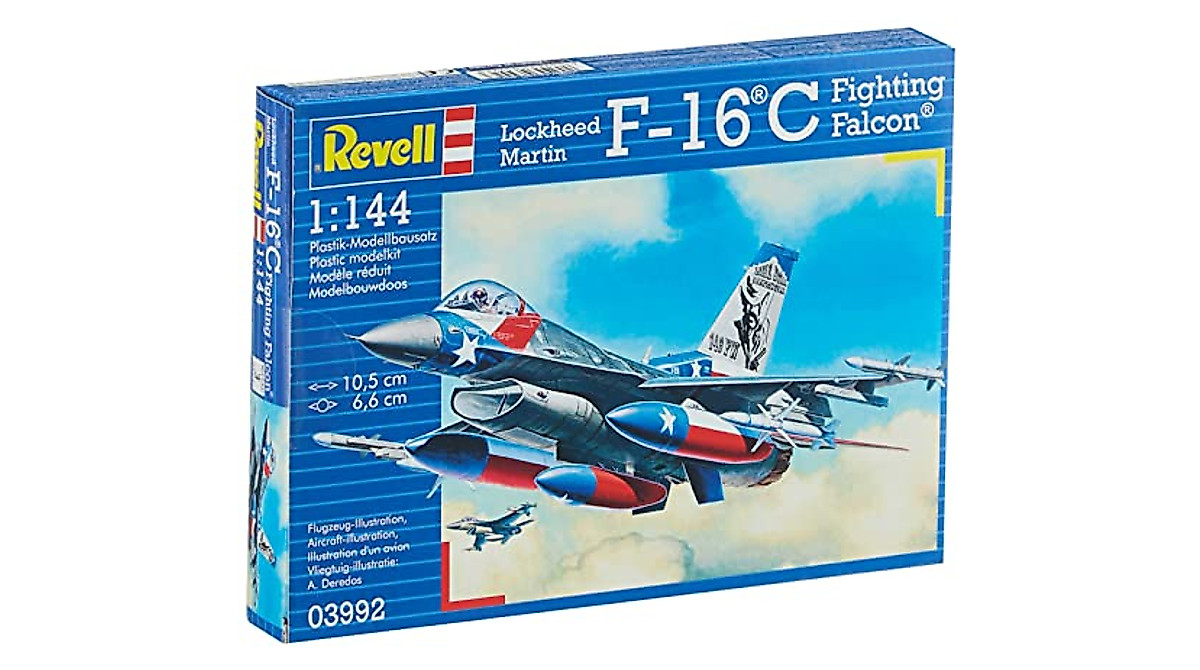 Revell F-16C Fighting Falcon Model Kit - Detailed 1/144 Scale
