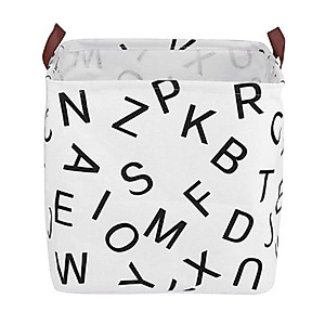 AKOAK 1 Pack Waterproof Laundry Basket Cotton and Linen Folding Storage Basket, Children's Toys Storage Bag, Laundry Basket Underwear Storage Box