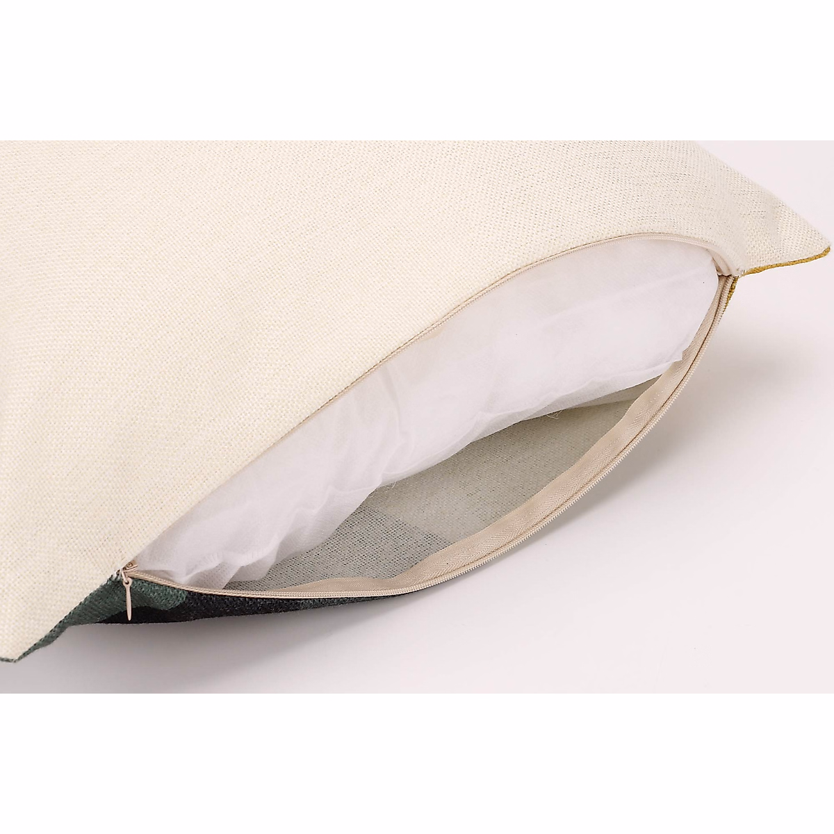 Set of 4Throw Pillow Covers Decorative 20x20 Inch for Couch, Large Black and White Square Outdoor Accent Pillows Cover Case for Bed Cushion and Living Room Farmhouse Decoration (Black0150)