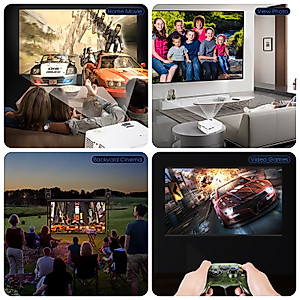 Mini Projector, 3Stone Upgraded Portable LCD Video Projector with 1080P Supported and Built-in Speakers, Multimedia Home Theater Small Projector Compatible with HDMI, USB, AV, DVD, VGA, Laptop