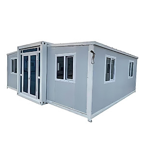 Customizable Folding Container Home - Prefabricated Tiny Home with Modular Design, Bathroom, Kitchen, Living Room & Bedrooms - Ideal Mobile Home for Adults