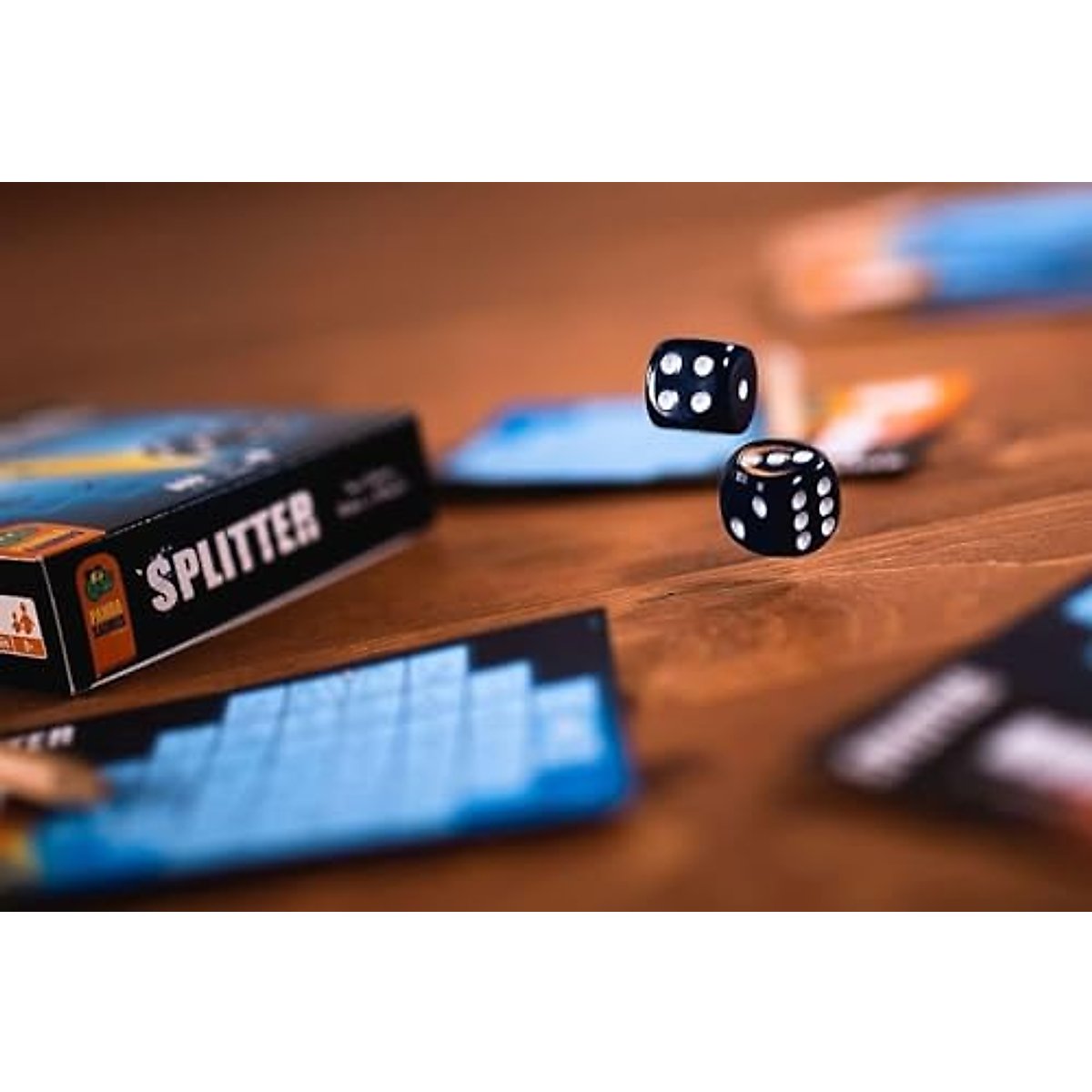 Splitter Dice Game - A Symmetrical Challenge of Numbers and Strategy, Roll-and-Write Puzzle Game, Family Game for Kids and Adults, Ages 8+, 1-12 Players, 15 Minute Playtime, Made by Pandasaurus Games