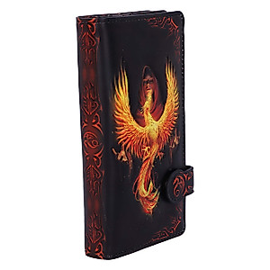 Nemesis Now Anne Stokes Phoenix Rising Mythical Bird Embossed Purse, Black, 18.5cm