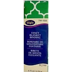 Green/White Trellis Blanket Binding 4-3/4 YD Wrights
