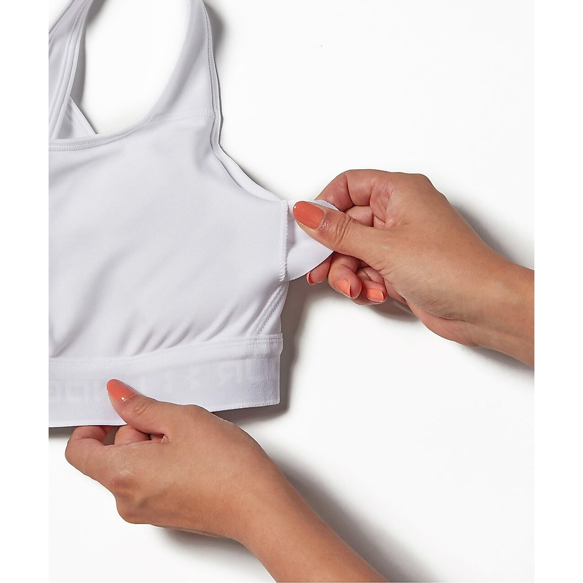 Under Armour Womens Crossback Mid Impact Sports Bra , White (100)/Halo Gray , Medium