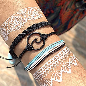 choice of all Summer Bracelets for Teen Girls Aesthetic Surfer Wave Adjustable Waterproof Handmade Bracelets Anklets for Women Men Girls Christmas Gifts