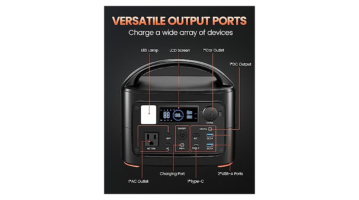 Portable Power Station 504Wh – Reliable Solar Generator for Home & Outdoors