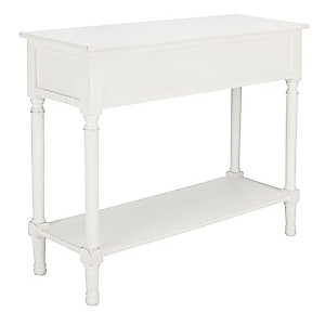 Safavieh Home Collection Allura Distressed White 2-Drawer Bottom Shelf Console Table