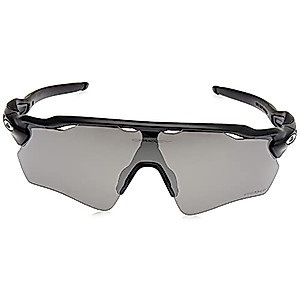 Oakley Men's OO9208 Radar EV Path Rectangular Sunglasses, Matte Black/Prizm Black Polarized, 38 mm
