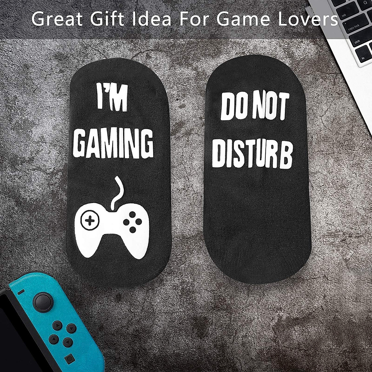 Do Not Disturb I'm Gaming Socks Men Gifts for Men,Fathers Day Dad Gifts From Daughter,Men Birthday Gifts for Teenage Boys,Dad,Husband