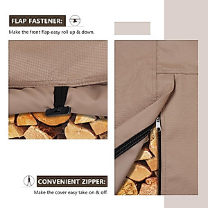 ULTCOVER Waterproof Firewood Racks Cover 8 Feet Heavy Duty Outdoor Logs Holder Stand Cover