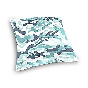 ZOEO Camo Camouflage Square Throw Pillow Covers Couch Decorative Pillow Cases Outdoor Sofa Cushion Cover Modern Decor for Bed Living Room 18" x 18"