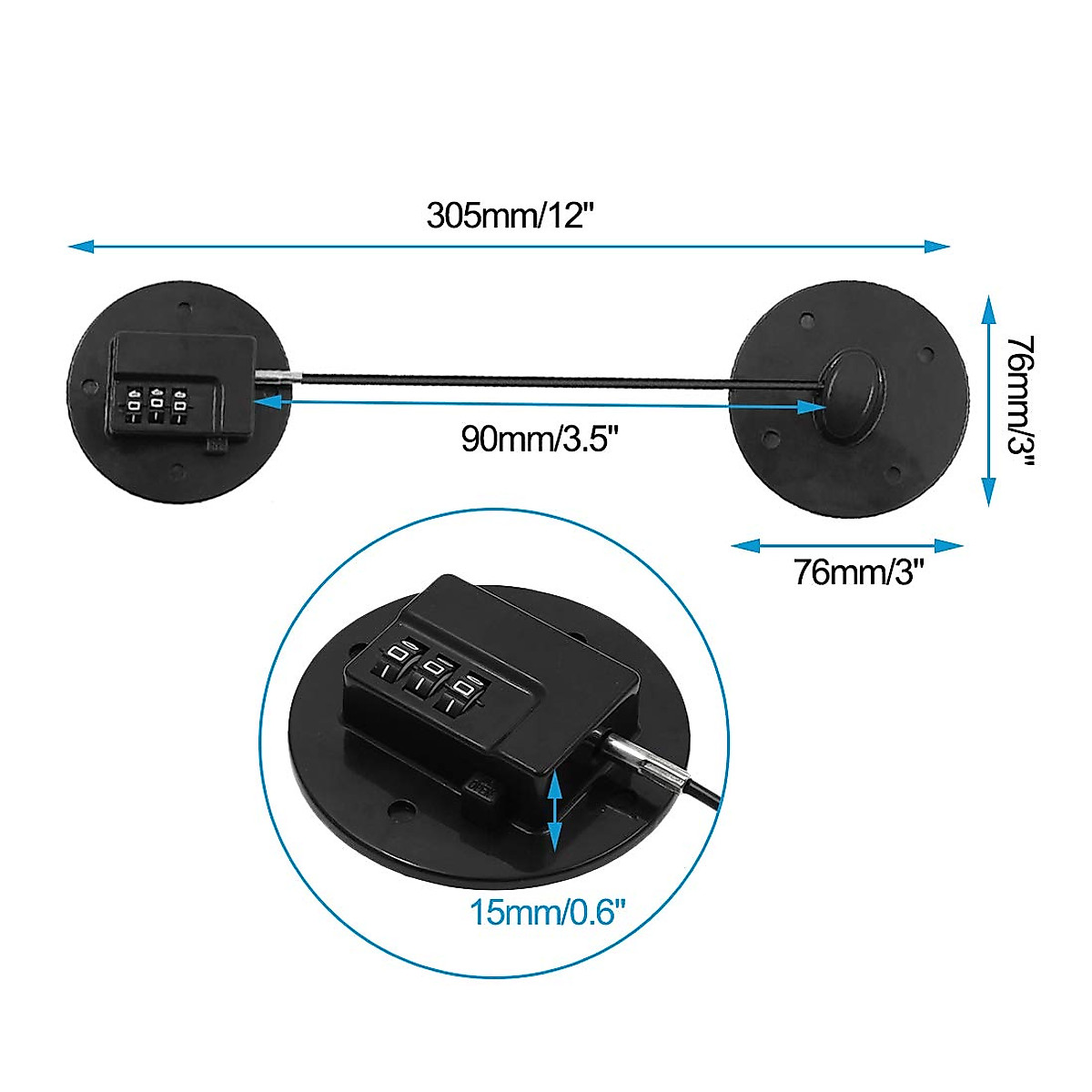 BokWin Refrigerator Combination Lock, Refrigerator Child Lock, Freezer Door Lock, Strong Adhesive Coded Lock Fridge Safety Lock Children File Drawer Cupboard Lock, No Keys Needed - Just Stick It