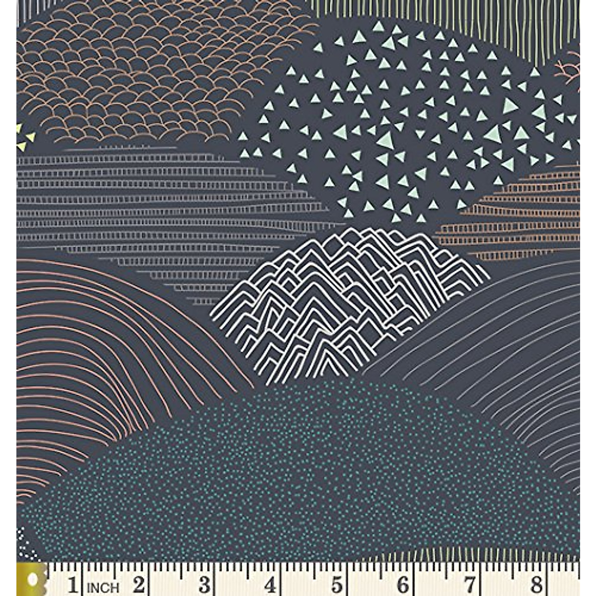 Hello Bear Quilting Bundle | Native American Fabrics | Navy Gray Nursery Fabrics | Indian Summer | Southwestern Quilt Bundle | 9 Fabrics | Art Gallery Fabrics (Half Yards)