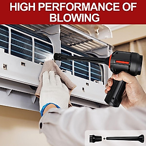 PeroBuno 3-in-1 Computer Vacuum Cleaner - Air Duster - for Keyboard Cleaning - Cordless Canned Air - Powerful 45000RPM - Energy-Efficient - Compressed Air