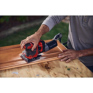 CRAFTSMAN V20 Sander, Cordless, 1/4 Sheet Sander, 9,000-12,000 OPM Bare Tool Only (CMCW222B)