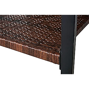 BTEXPERT Two Tone Brown Outdoor Patio PE Rattan Wicker Set of 2 Chairs for Garden Dining Firepit Lawn Backyard Porch Deck Armrest Frame, Steel Conversation Accent Furniture armchairs