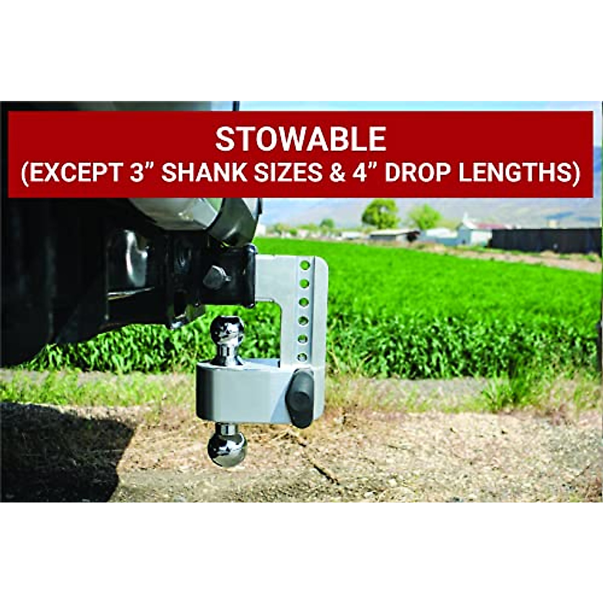 Weigh Safe Adjustable Trailer Hitch Ball Mount - 8" Adjustable Drop Hitch for 2.5" Receiver - Premium Heavy Duty Aluminum Trailer Tow Hitch w/Chrome Plated Tow Balls (2" & 2 5/16") - 18,500 GTW