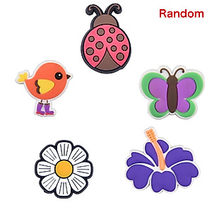 XQNB Lot of 25, 50, 100pcs Random Different Shoes Decoration Shoe Charms for Girls Boys Kids Men Women Party Birthday Gifts