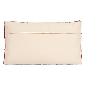 Creative Co-Op Coral Cotton Blend Chenille Lumbar Pillows, 1 Count (Pack of 1), Pink