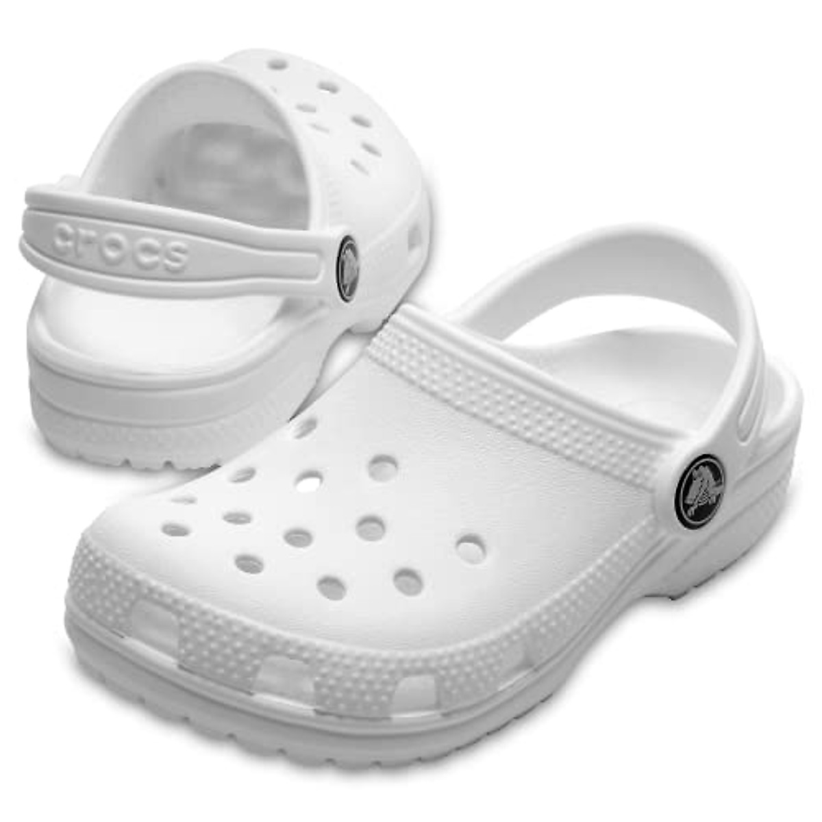 Crocs Kids' Classic Clog , White/White, 12 Little Kid