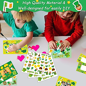 chiazllta 30 Packs St. Patricks Day Picture Frame Craft Kits for Kids St. Patricks DIY Craft Art St. Patrick Day Party Decoration Favor Home Classroom Game Activities