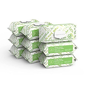 Amazon Elements Baby Wipes, Fresh Scent, White, 810 Count (9 Packs of 90) (Previously 720 Count)