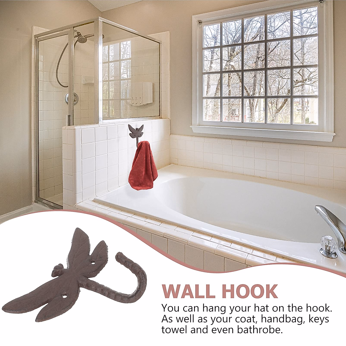 FOMIYES Door Hooks Wall Hook Rack Clothes Hook Wall Mount Hooks Decorative Hooks Hat Hook Wall Decor Towel Storage Hook Hat Hanger Decorative Wall Mounted Hooks Clothes Hanging Hook