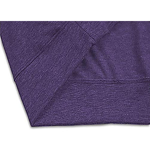 LaLaLa Womens Sweatshirts with Pockets Crewneck Casual Cotton Long Sleeve Tunic Top Shirts with Leggings (Medium,Purple)