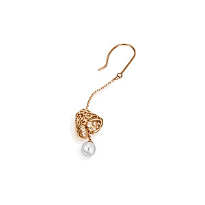 CHOW SANG SANG 18K Rose Gold Freshwater Pearl Single Dangle Earring for Women 92347E (Sold Single Not Pair)