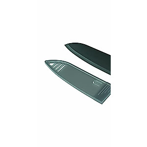 Kuhn Rikon COLORI Chef's Knife with Safety Sheath, 6 Inch, Black