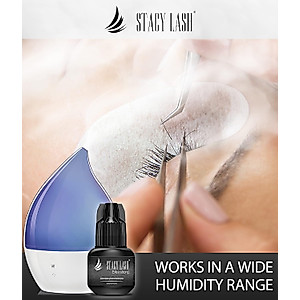 Extra Strong Eyelash Extension Glue Stacy Lash (0.17fl.oz / 5ml) / 0.5-1 Sec Dry/Retention – 8 Weeks/Black Adhesive/Professional Supplies