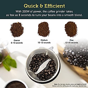 COSORI Coffee Grinder Electric, Coffee Beans Grinder, Espresso Grinder, Coffee Mill also, 1500W Wide Opening 1.7L Glass Tea Kettle & Hot Water Boiler & Boil-Dry Protection, Matte Black