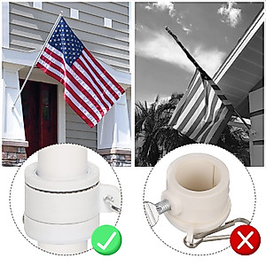 NELXINJO 5FT Flag Pole with Bracket, Professional Stainless Steel No Tangle Spinning Pole and Flag Pole Kit with Bracket for Residential or Commercial