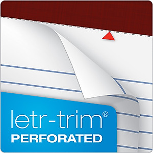 TOPS™ Docket Gold™ Writing Pads, 8-1/2" x 11-3/4", Legal Rule, 50 Sheets, 6 Pack