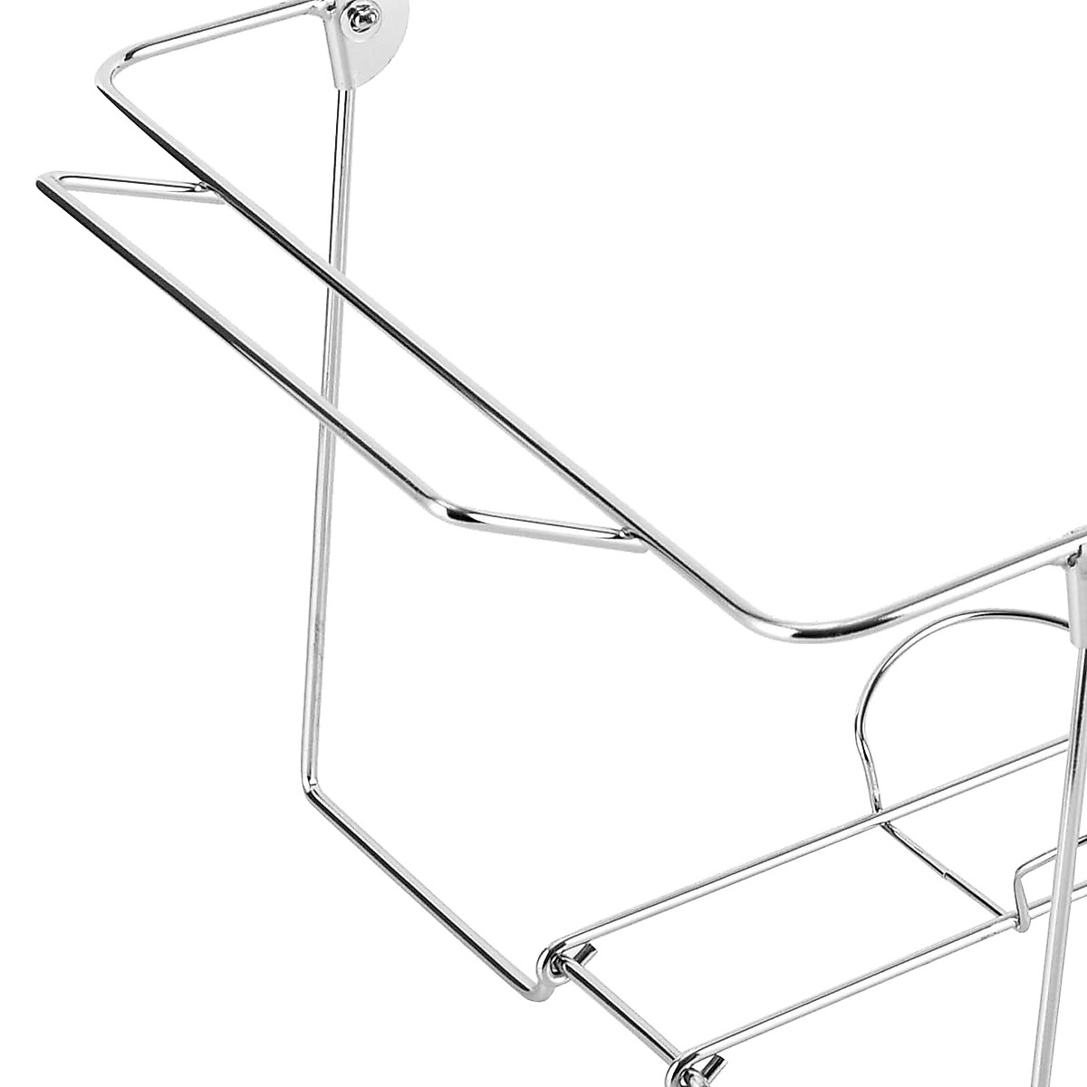 Gdrasuya10 12 Pcs Foldable Buffet Stand - Metal Chafing Rack with Wire Frame Holder - Serving Trays & Food Warmer - Catering Supplies for Wedding & Birthday Party, Silver