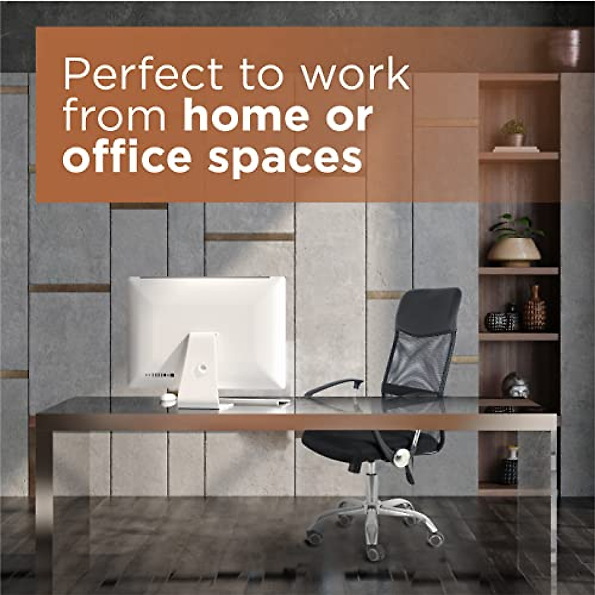 Comfty Executive Leather & Mesh Office Chair, Black