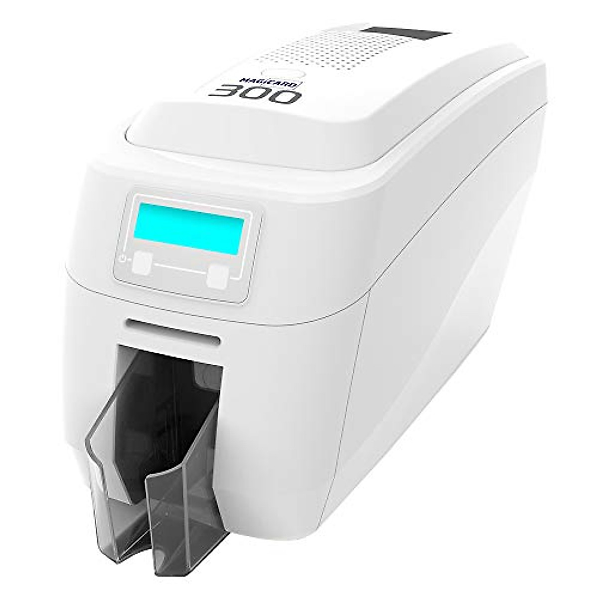 Magicard 300 ID Card Printer System w/ 300 Print YMCKO Ribbon, 300 Premium PVC AlphaCard Cards, and AlphaCard ID Suite Software (PC) (Single Sided, PVC Cards)