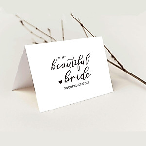 Goroar To My Beautiful Bride on Our Wedding Day card, Bride Wedding Day Card, Card for Bride