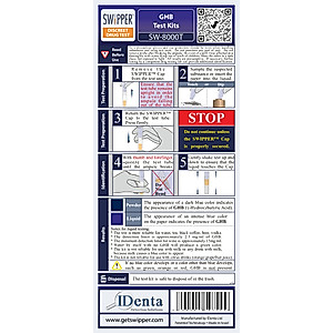 Swipper Date Rape Drug (GHB) Identification Kit with Instant Results - Easy to Use, Safe, Test Drink in Bar, Home Drugs Test Kit (10-Pack)