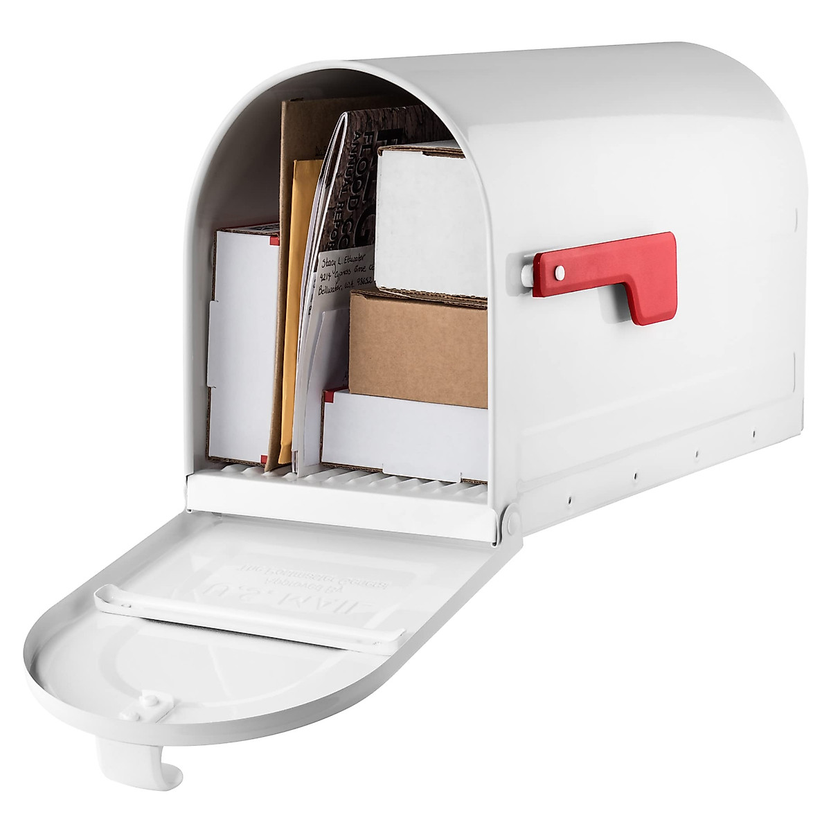 Architectural Mailboxes 7900W-10 MB2 Post Mount Mailbox, Large, White