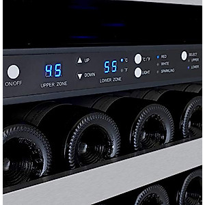 Allavino VSWR172-2SSRN FlexCount Series 172 Bottle Dual Zone Wine Refrigerator with Right Hinge