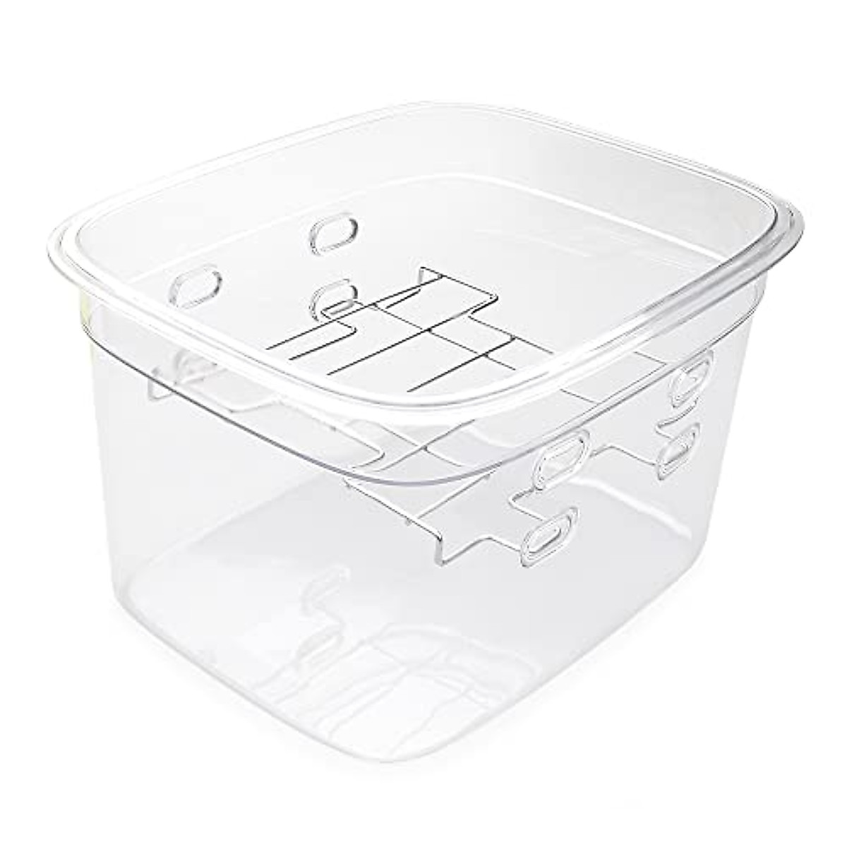 EVERIE Sous Vide Container 12 Quarts with Collapsible Hinge Lid and Removable Built-in Rack Compatible with Anova Nano AN400 and AN500-US00 and Instant Pot and Breville Joule Sous Vide Cooker