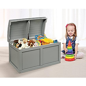 Hardwood Safety Hinge Barrel Top Toy Storage Chest