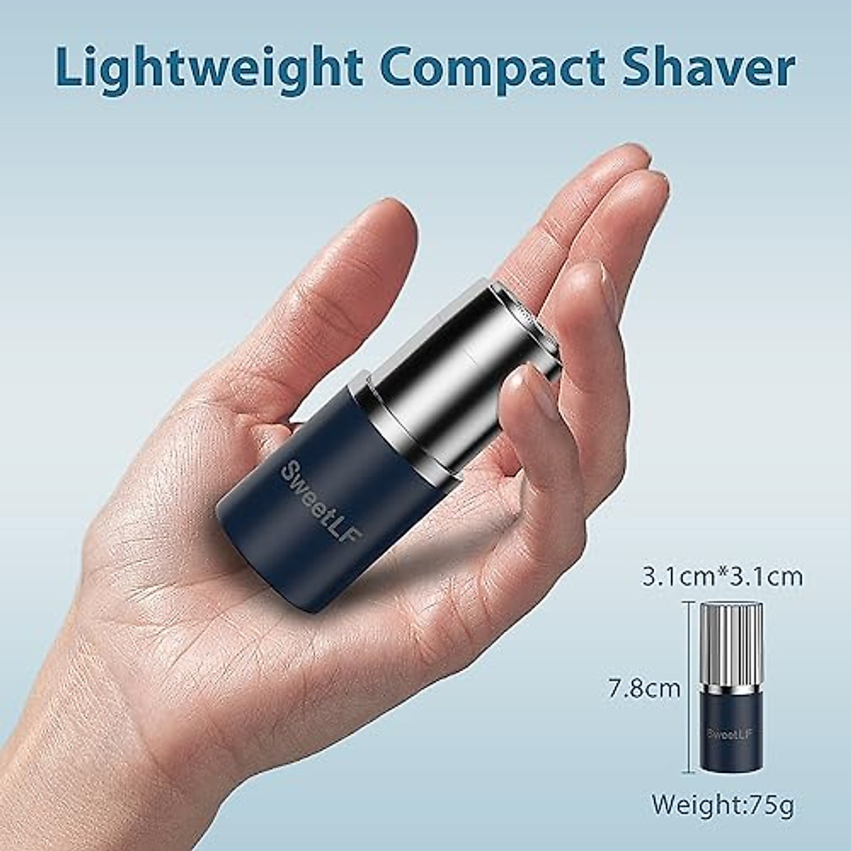 SweetLF Mini Electric Razor,Compact Electric Shaver, Travel Mens Shaver Electric Razor for Men Shavers for Men Mini Electric Shaver with Floating Head