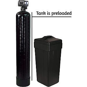 AFWFilters Purolite Metered Water Softener 48,000 48k Whole House Water Softener with Fleck 5600SXT and Upgraded C100E Purolite Resin 1" Bypass